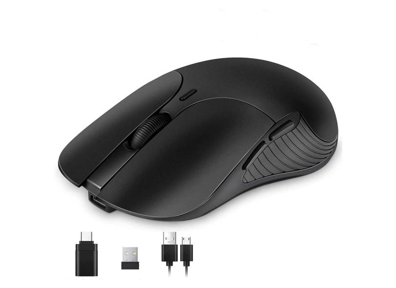 Mouse sem fio omoton, 2.4G Recarregável Slim Wireless Mouse Laptop ...