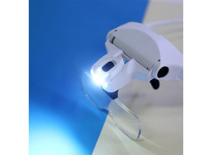 Lupa ocular com lâmpada de iluminação LED com lentes intercambiáveis e ...