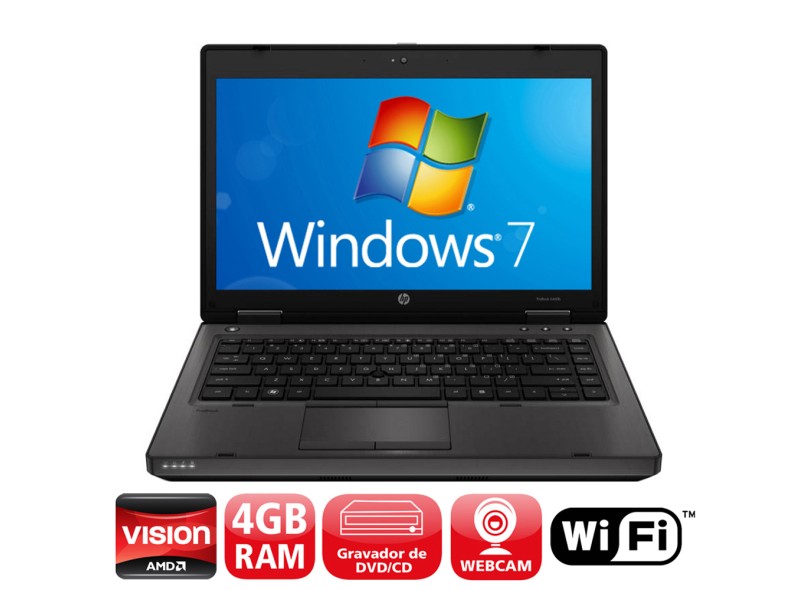 Notebook HP ProBook AMD Dual Core A4 4GB de RAM HD 320 GB LCD 14 ...
