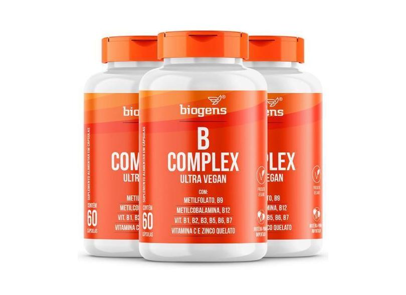 Biogens Kit 3X Complexo B Vitamina B Complex 60 Caps em Promoção é no ...