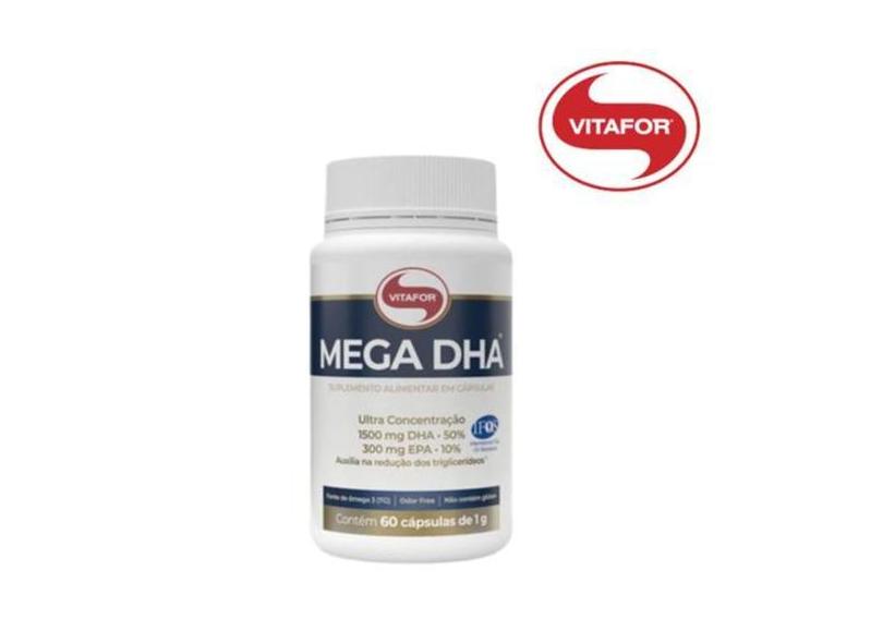 Vitafor Mega Dha Omega 3 Dha Mega Dha Sabor Neutro Em Pote De 60 Caps ...