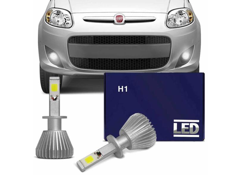 Kit Lâmpadas Super LED Headlight Palio G5 2012 2013 Farol de Milha H1 ...