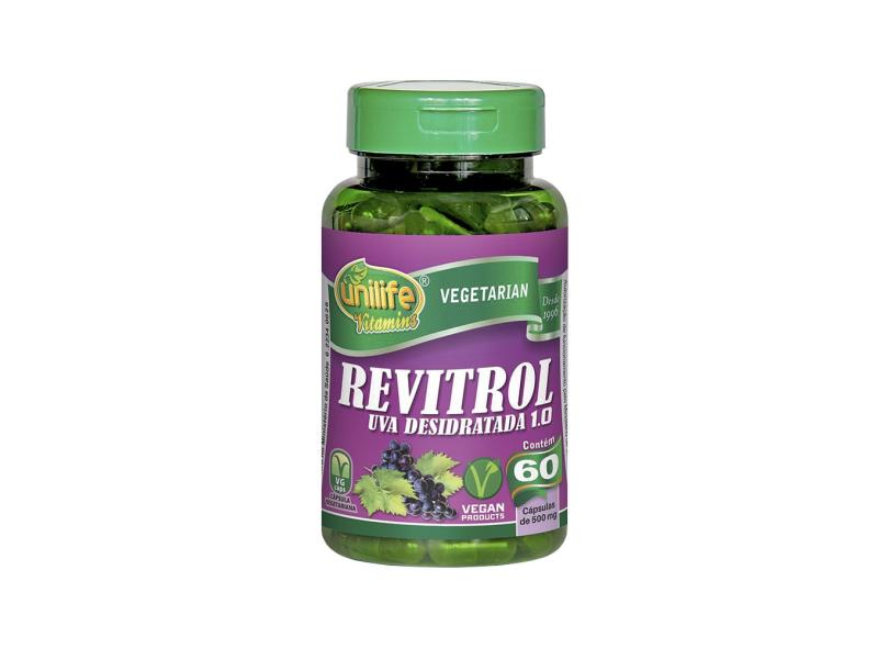 Revitrol Resveratrol Uva Desidratada 60 Cápsulas Unilife Kit 6 Unidades ...