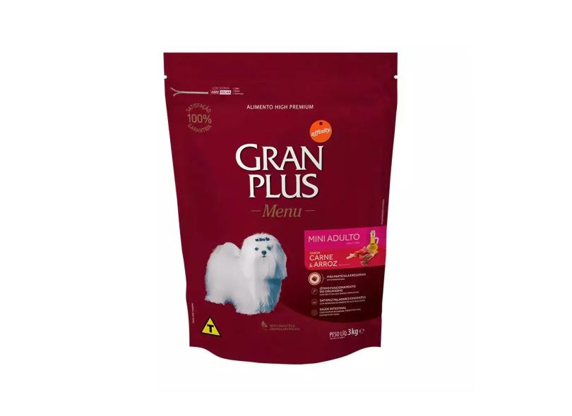 Gran Plus Menu Mini Adulto Carne E Arroz 3kg com o Melhor Preço é no Zoom