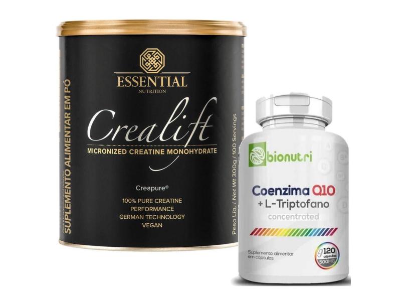 KIT CREALIFT CREATINA CREAPURE (300G) - ESSENTIAL NUTRITION + COENZIMA ...