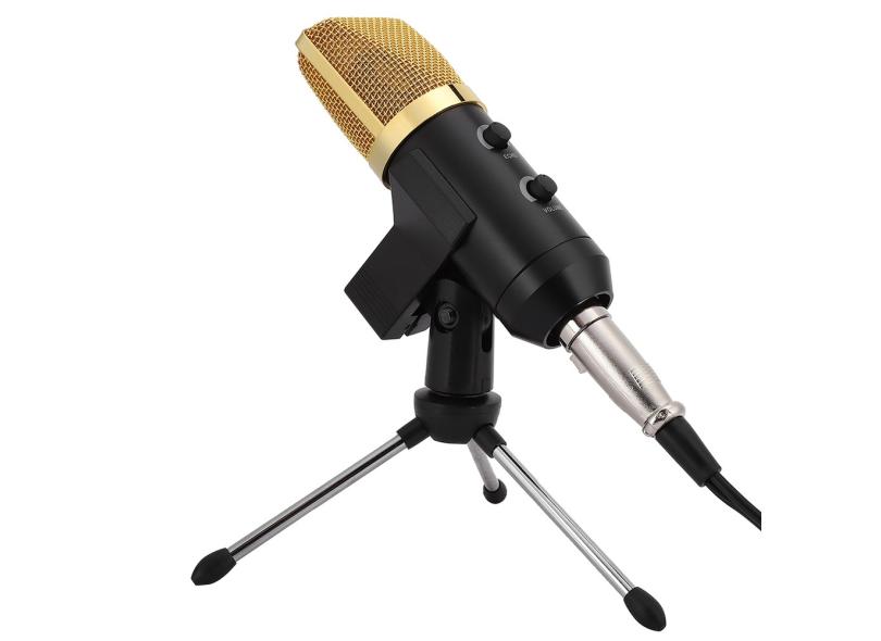 Microfone de condensador unidirecional para pc, microfone de redução de ...