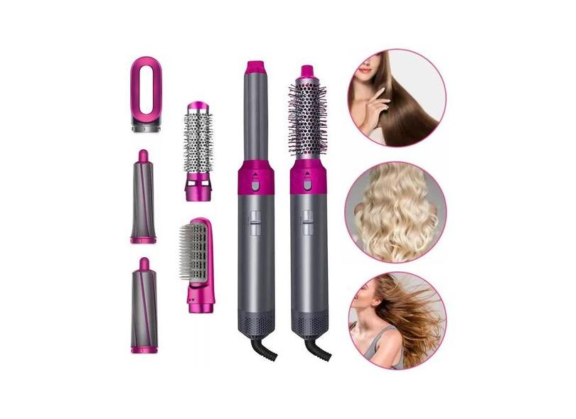 Escova Secadora Compacta: 5 Em 1 Escova Cabelo Alisadora Escova ...
