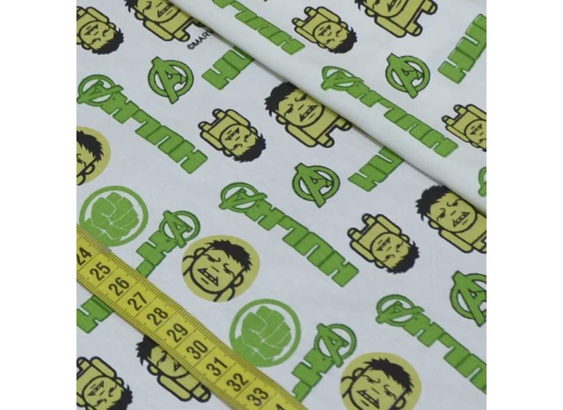 Tecido Estampado para Patchwork - Marvel: Hulk Fundo (0,50x1,50) com o ...
