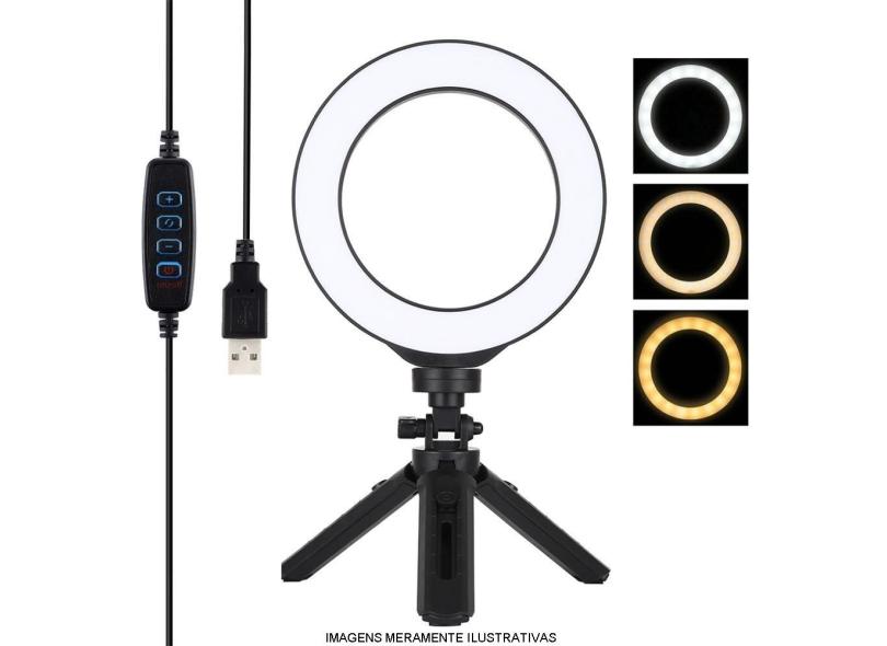 Ring Light 6 Polegadas Iluminação LED -(Com Mini Tripé) com o Melhor ...