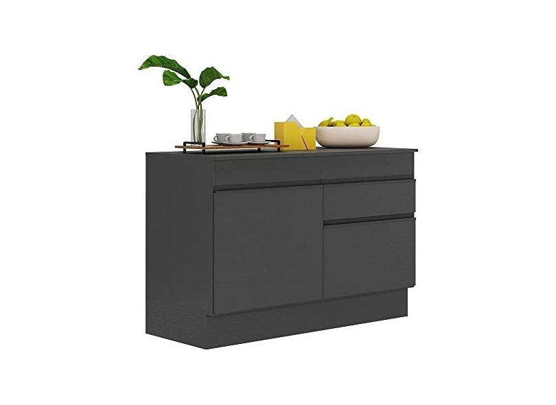 Balcão Cozinha 120cm com Rodapé 2 Portas 1 Gaveta Veneza Multimóveis ...