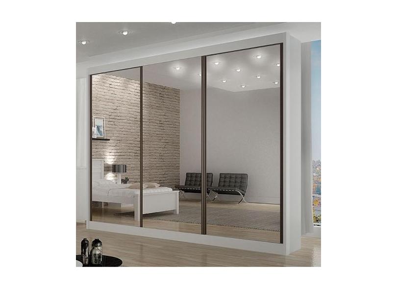 Guarda-Roupa Casal 3 Portas Espelhadas 6 Gavetas San Marino - Leifer M ...