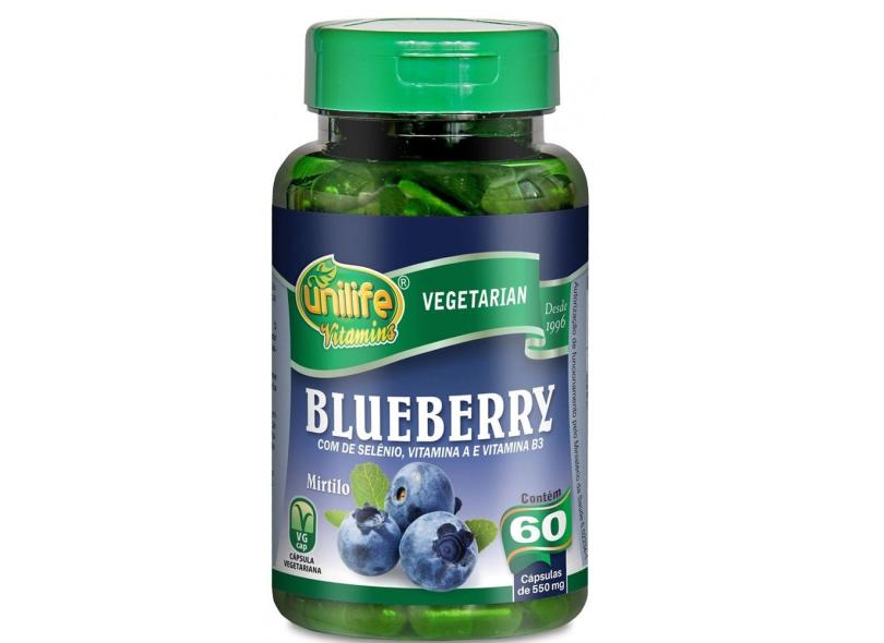 Blueberry - 60 Cápsulas 550mg - Unilife em Promoção é no Buscapé