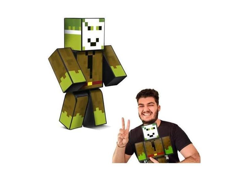 Boneco YouTuber Stick Minecraft Articulado 25cm - Algazarra em Promoção ...