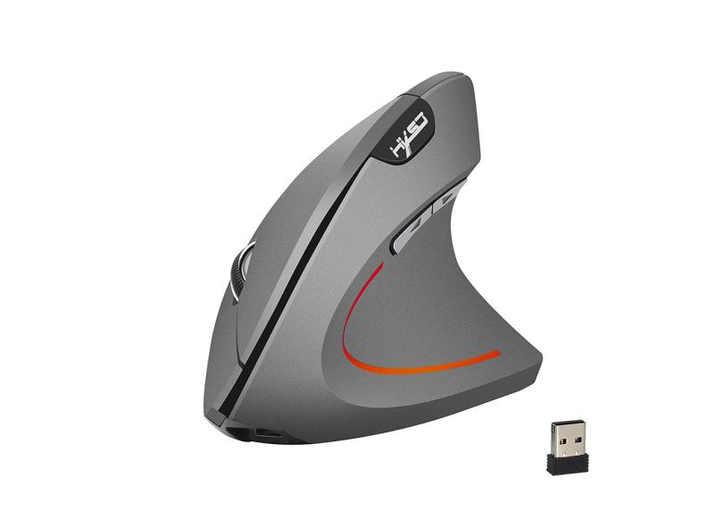 Ratos hxsj Wireless Mouse Vertical ergonômico recarregável 3 dpi ...