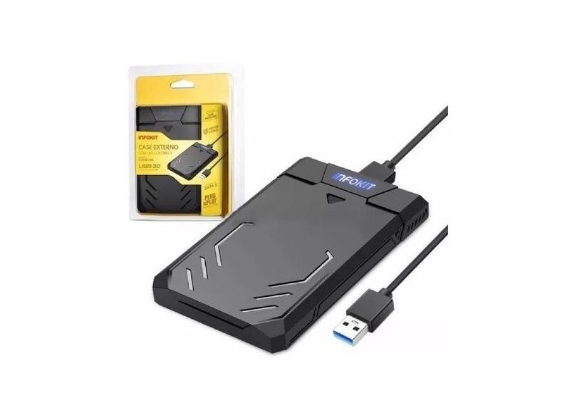 Case Hd Externo Gamer Led Rgb Notebook Sata 2.5 Usb 3.0 Gav com o ...