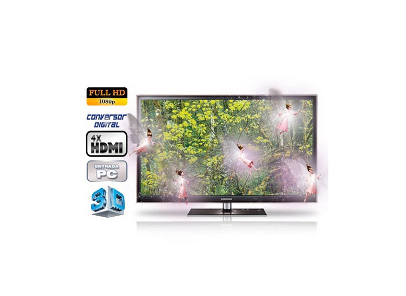TV Plasma 3D 64" Samsung Série 5 Full HD PL64D550 4 HDMI com o Melhor ...