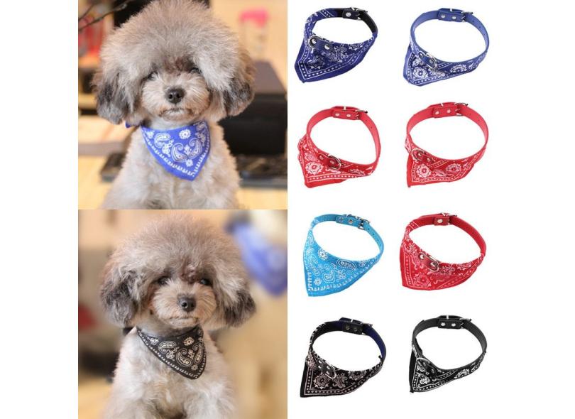 Cat Dog Pet Puppy ajustável Bandana Triângulo lenço Pet Coleiras Lenço ...