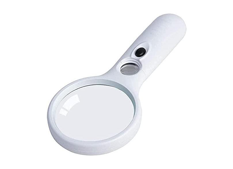 dh-4 Lupa de lupa para hobbies, lupa de leitura portátil de LED com ...