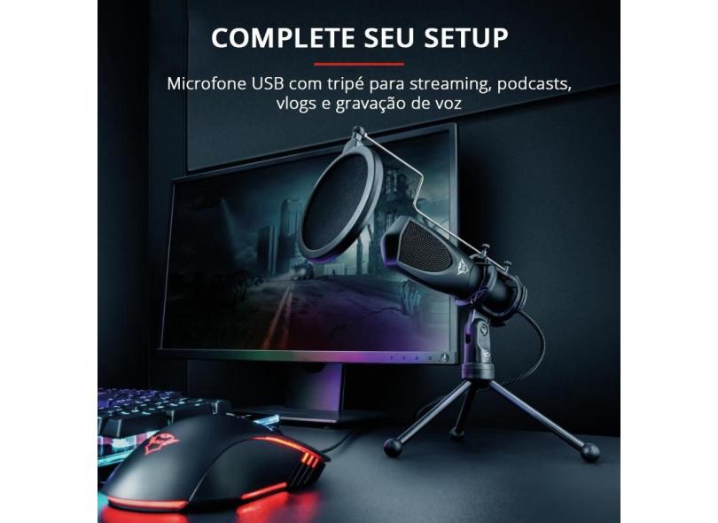 Microfone Streaming USB pc gxt 232 Mantis Trust com o Melhor Preço é no ...