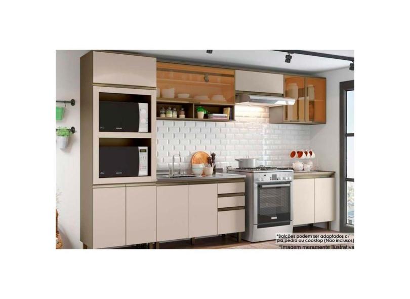 Kit De Cozinha Completa 8 Peças Connect (3 Armários 2 Balcões 1 ...