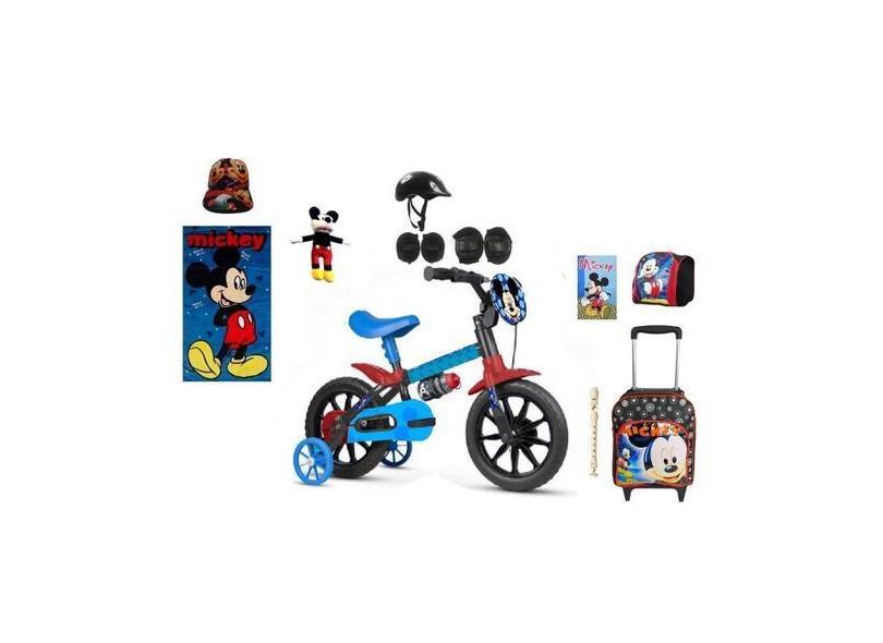 Bicicleta Infantil Mickey Mouse Aro 12 Com 9 Itens - Kall Bike com o ...