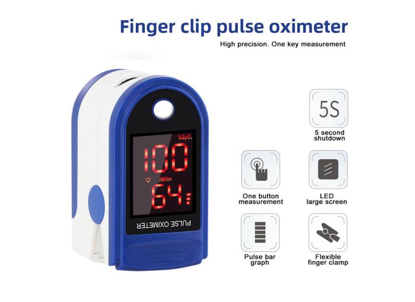 LED Display Fingertip Blood Pulse Oximeter Medical Heart Rate Monitor ...