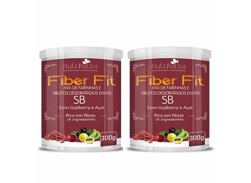 Farinha Fiber Fit 300g - termogênico Natural 2 Potes com o Melhor Preço ...