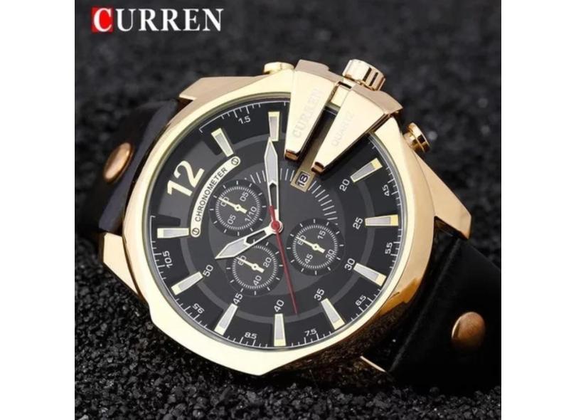 Relógio Masculino Curren Pulseira Em Couro Modelo 8176 com o Melhor ...