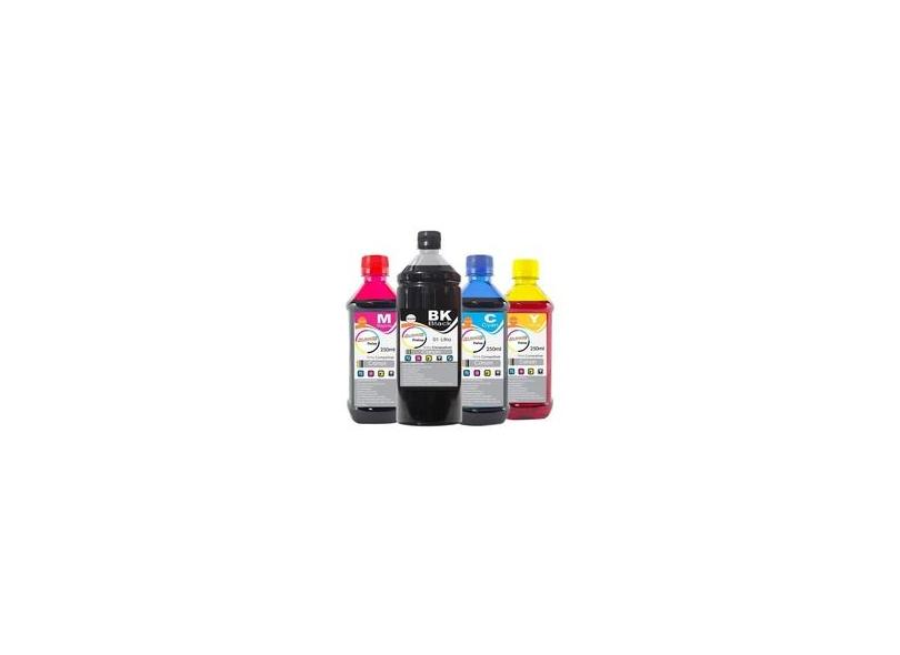 Kit Tinta Canon Compatível BK 01 Litro e Coloridas 250ml com o Melhor ...