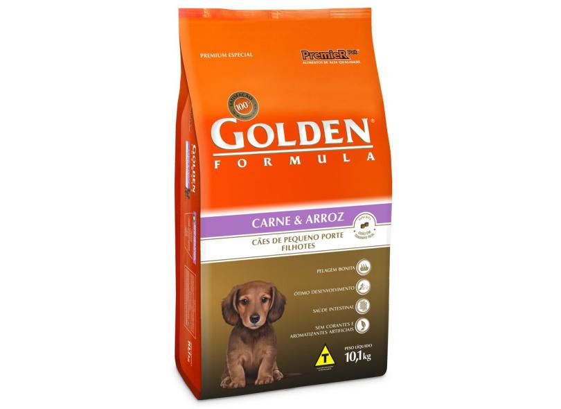 Raão golden formula cães filhote carne/arroz raças pequenas 10KG com o ...
