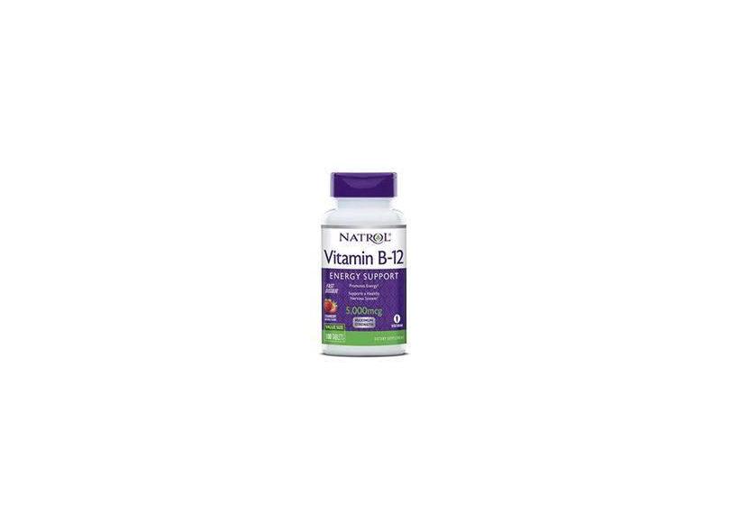 Vitamina B-12 Fast Dissolve NATROL Morango 5.000mcg 100 tab com o ...