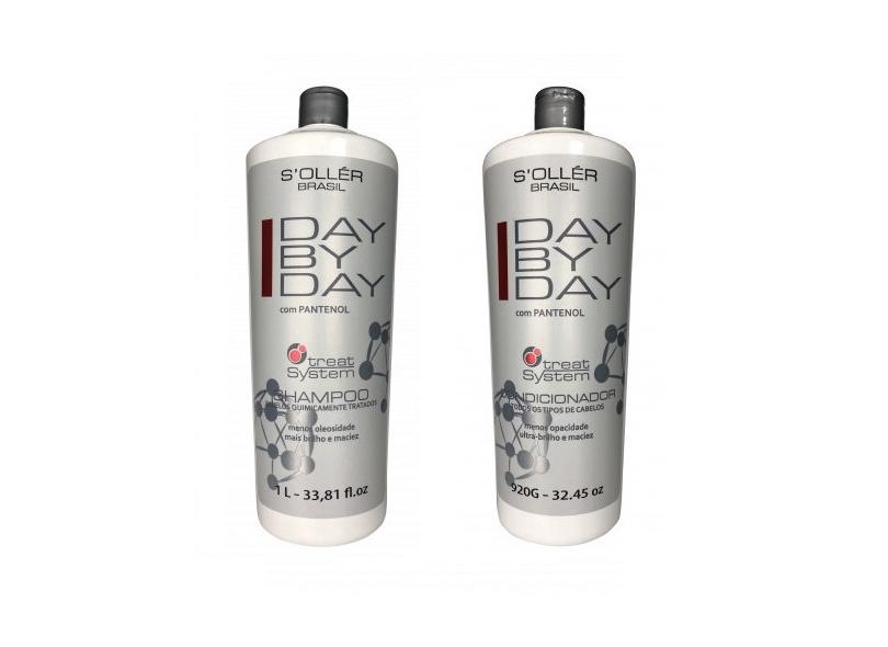 Day by Day Kit Shampoo e Condicionador Cabelos Químicos 1000 ML em ...