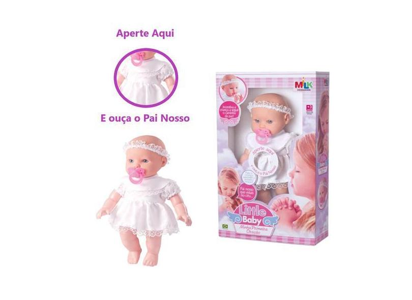 Boneca Little Baby Minha 1ª Oração Reza O Pai Nosso Milk - Milk Brinqu ...