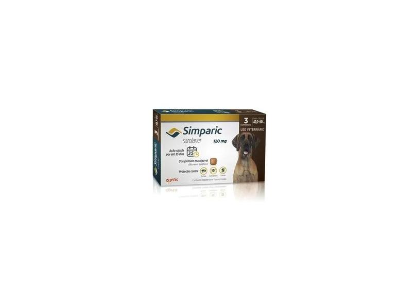 Simparic 120mg 40-60kg com 3 comprimídos com o Melhor Preço é no Zoom