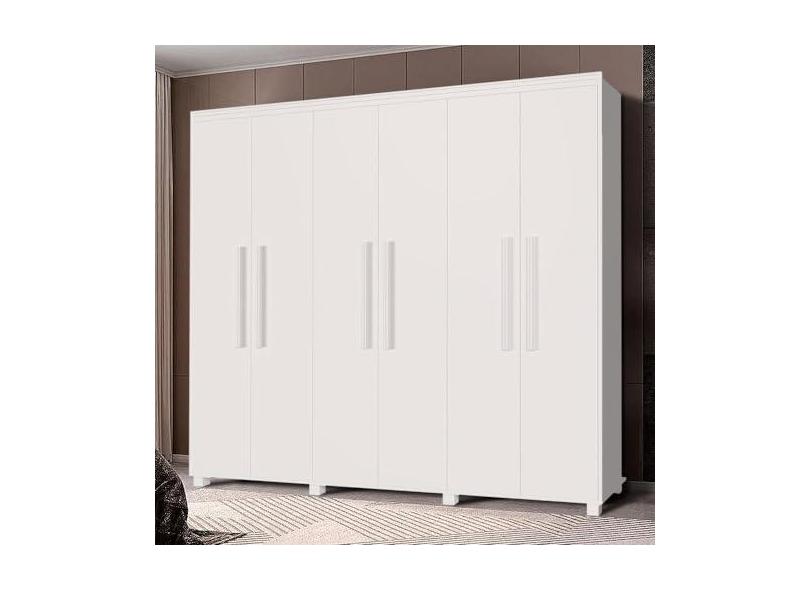 Guarda Roupa Grande De Casal 100% Mdf 6 Portas Branco Guarol Shop Jm ...