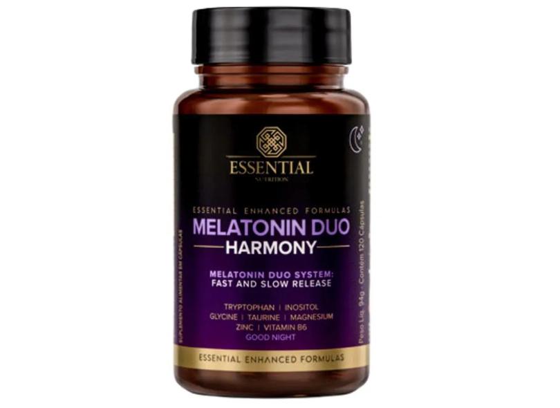 Melatonina Duo Harmony 120 Cápsulas – Essential Nutrition Natural com o ...