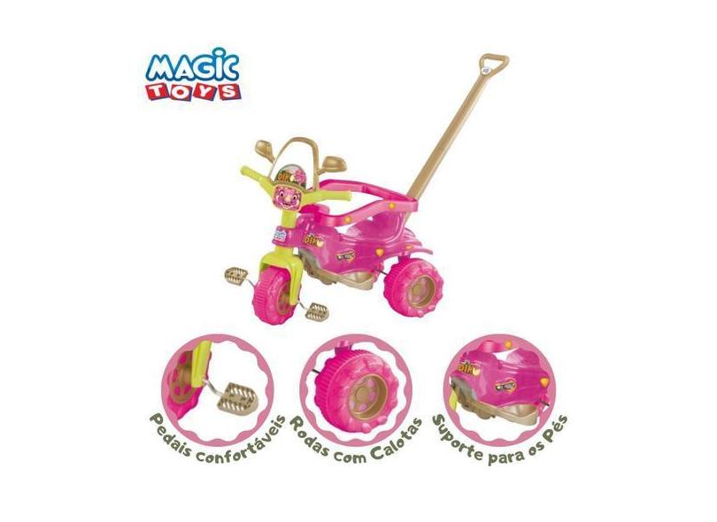 Triciclo Infantil Pedal Motoca Tico Tico Dino Pink - Magic Toys em ...