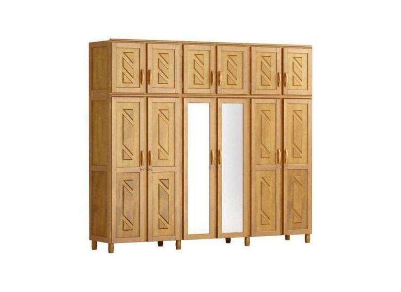 Guarda-Roupa Casal com Espelho 12 Portas 3 Gavetas Grécia Móveis Cavaz ...