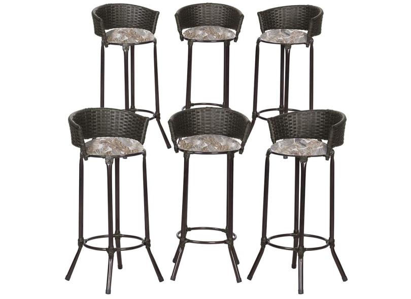 Banqueta Alta Bali Tabaco A13 - 6Un para Balcao Cozinha Bancada Edicula ...