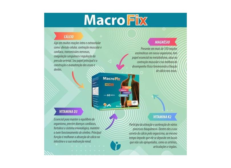 3x Macro Fix - Calcio Mdk2 700mg - 60 Capsulas Macrophytus com o Melhor ...