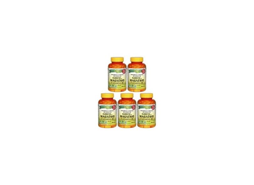 Cloreto De Magnésio P.A. + Vitamina B6 - 120 Cápsulas 800mg Unilife Kit 5 Unidades com o Melhor ...