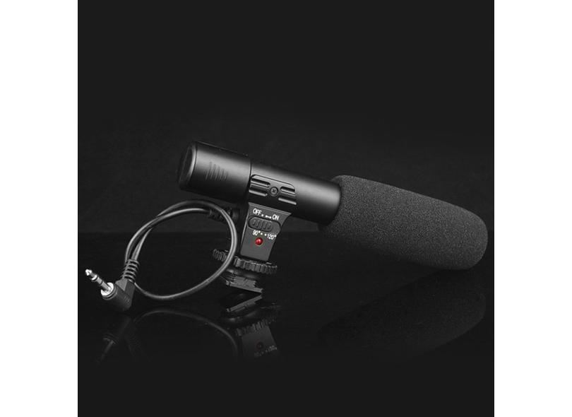 Microfone de gravação de 3,5 mm para entrevista de microfone para ...