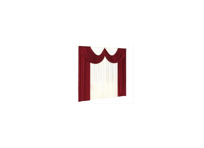Cortina Paris com Bando 2 Metros para Varão Simples 2,00M x 1,70M Alt ...