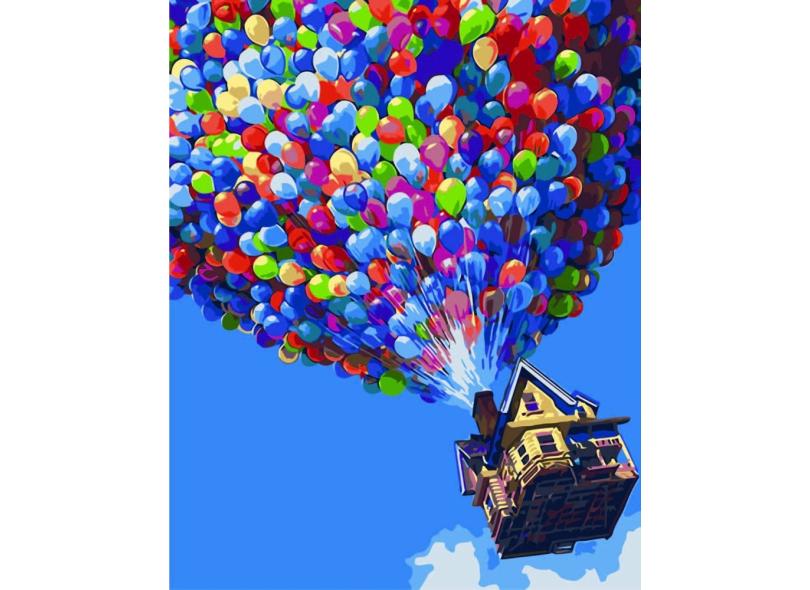 Pintura numélia adulta, pintura por números em tela sem moldura, balão ...