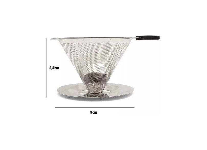 Coador De Café Inox Reutilizável Dispensa Filtro 102 Médio com o Melhor ...