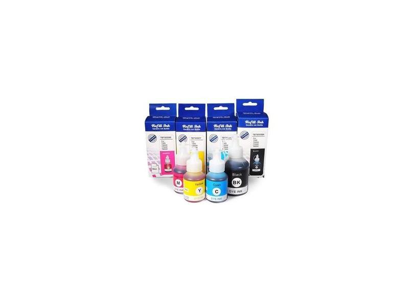 Tinta Para Uso Brother Dcp T300/500w/700w Kit Com As 4 Cores com o ...