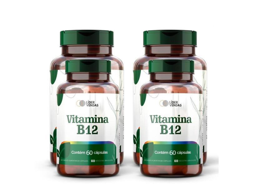 Vitamina B12 Com 60 Cápsulas Kit 4 Potes com o Melhor Preço é no Zoom